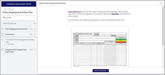 Policy Deployment Action Plan – Velaction Store